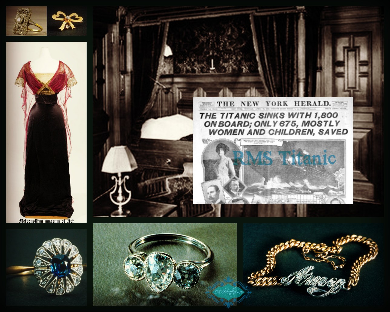 Recovered bag of Titanic Jewels from Edwardian Era being displayed ...